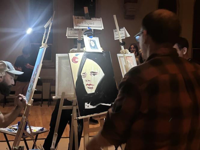 Art Battle at West Art challenged 11 local artists to create works in ...