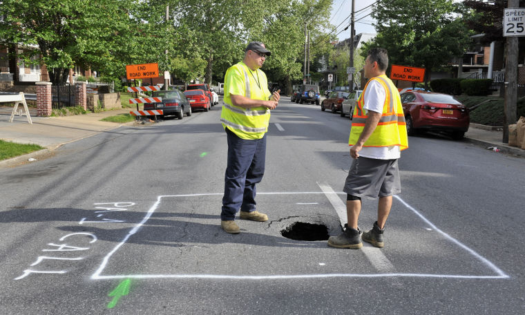 North Duke Street reopened after large sinkhole is repaired | Local ...