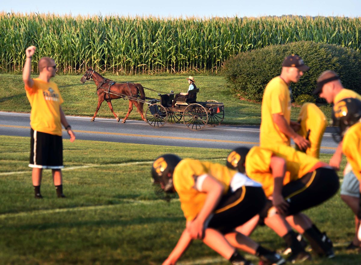 High school football practice in Amish Country : r/pics