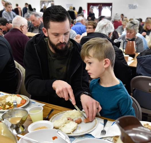 Traditional pork and sauerkraut New Year's dinner at Kinzer Fire ...