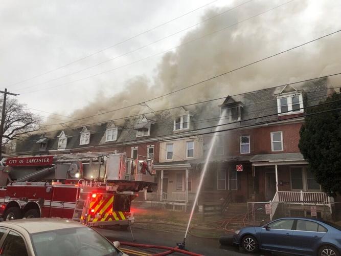Fire at North Plum Street row homes in Lancaster city [photos ...