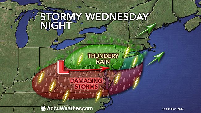 Damaging storms to hit south of Lancaster County tonight, heavy rain ...