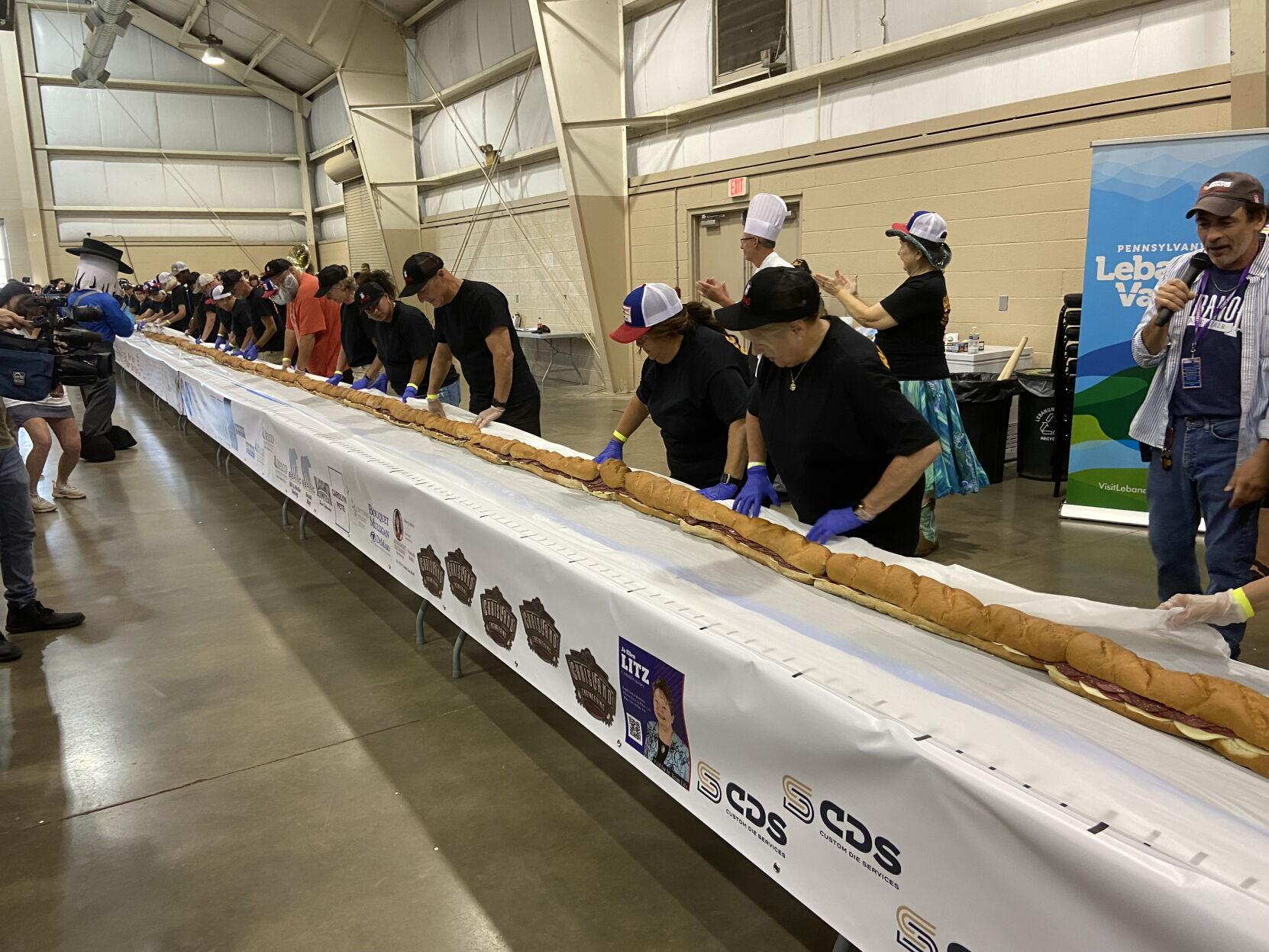 World’s largest Lebanon bologna sandwich takes a bite out of hunger ...