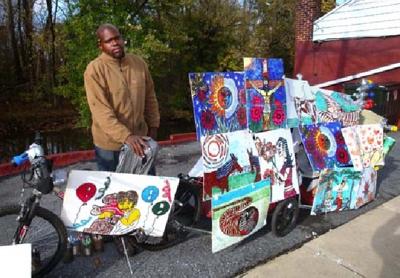 Homeless artist 'peddles' through Ephrata | Entertainment ...