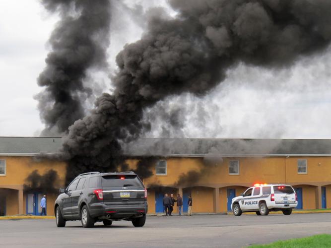 Video: Flames and smoke pour from window of Route 30 motel | Local News ...