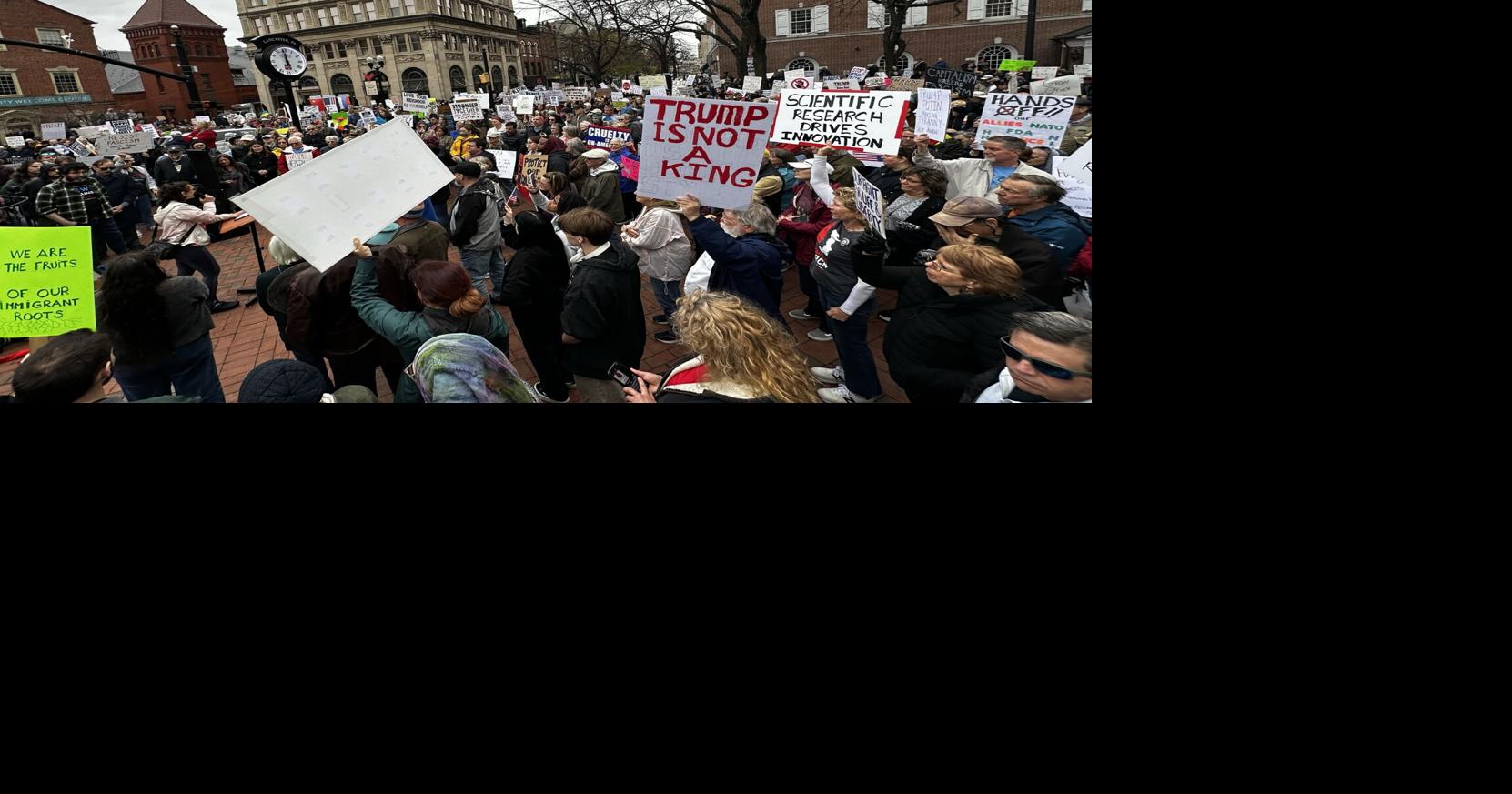 More than 1,000 anti-Trump protesters gather in downtown Lancaster ...