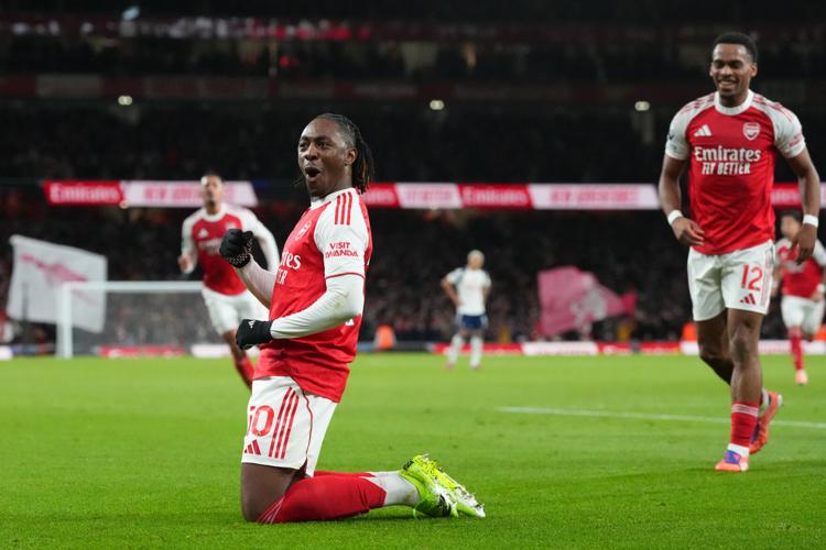 Too Eze: Midfield star's hat trick helps Arsenal beat Spurs and take 6 ...