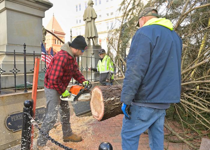 Christmas tree arrives in downtown Lancaster city [photos] | Local News ...