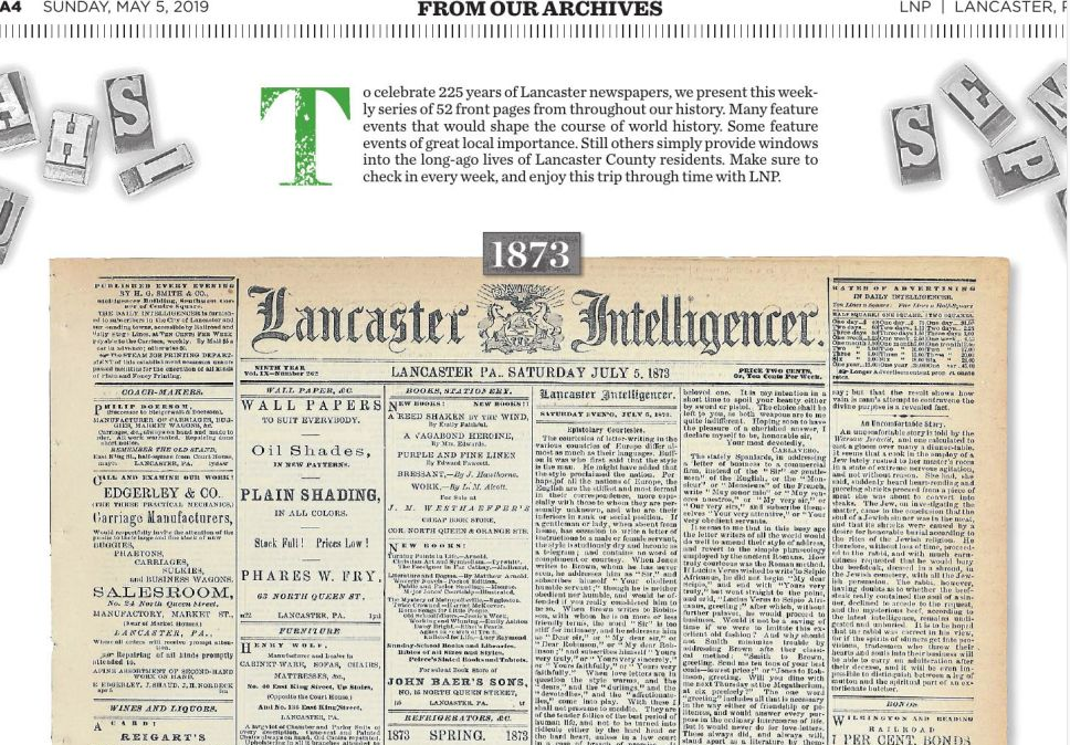Lancaster newspaper archives from 1795 to now will be available online ...
