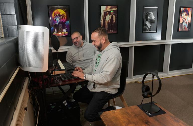 Creative Hope Studios' recording studio at Manos House gives students an outlet through music ...