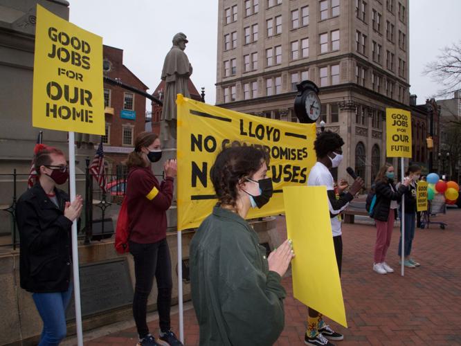 Sunrise movement holds a protest in Lancaster city Saturday afternoon ...