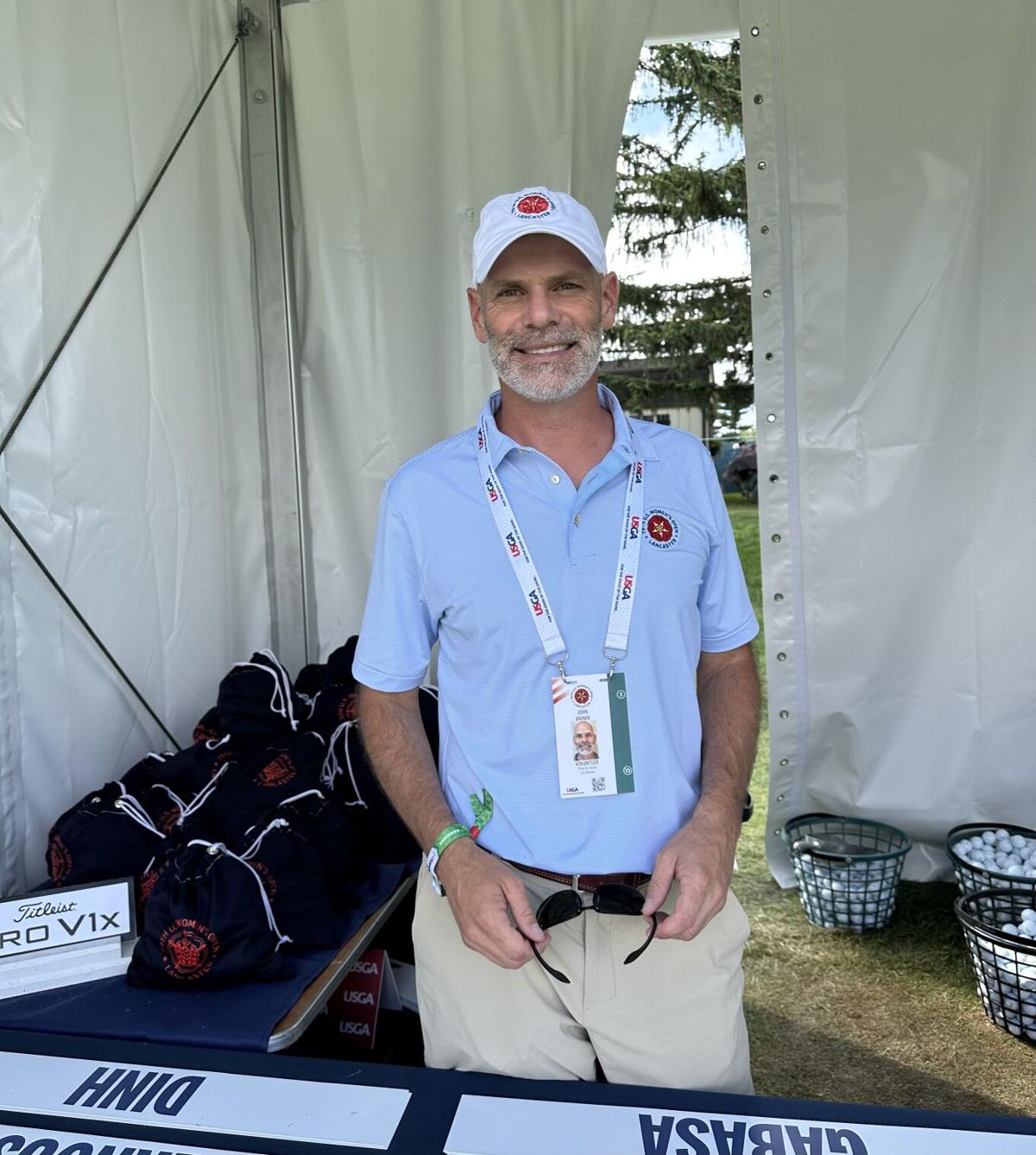 A look at US Women's Open volunteer John Briner of Manheim Township ...