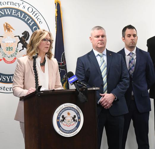 District attorney Heather Adams announces the arrest in Maryann ...