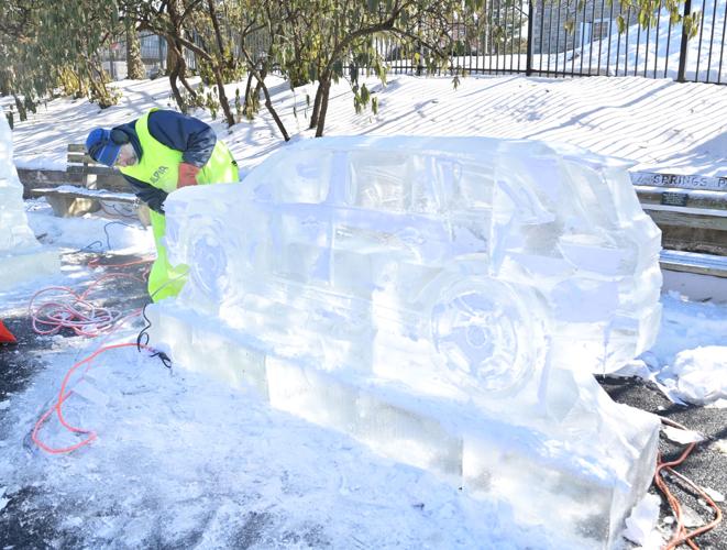 Artists carve chilly sculptures for Lititz Fire & Ice kickoff [photos ...