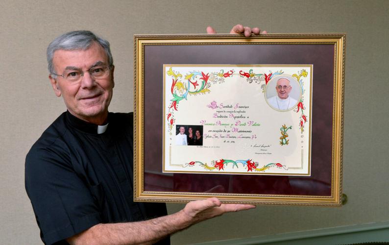 Papal blessing reunites bride and beloved priest at Easter | Local News ...