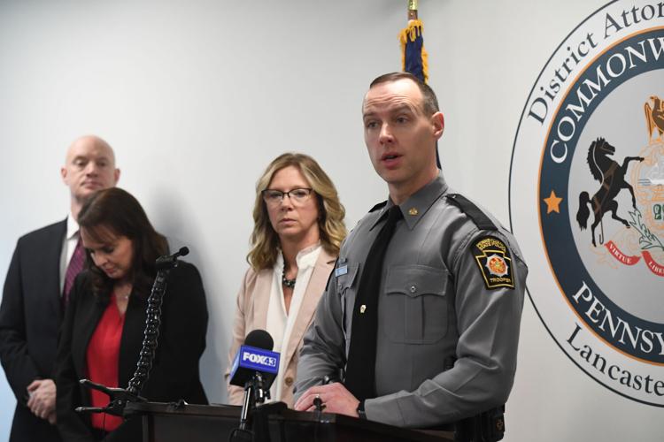 District attorney Heather Adams announces the arrest in Maryann ...