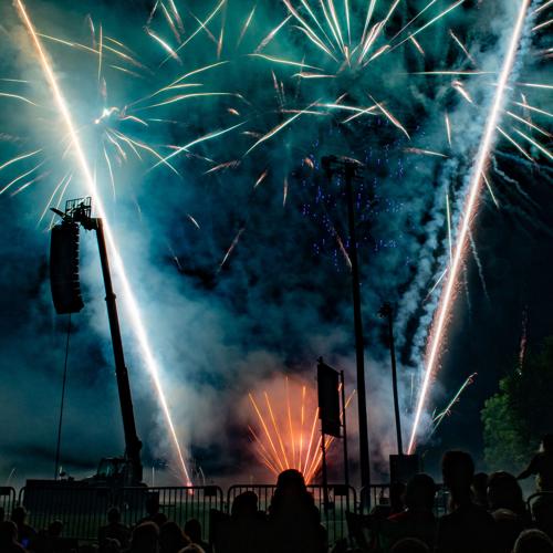 Fireworks light up the sky during the Fourth of July celebration at ...