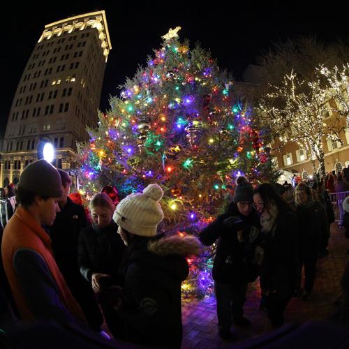 Lancaster city Christmas tree lights up the sky for 2025 [photos ...