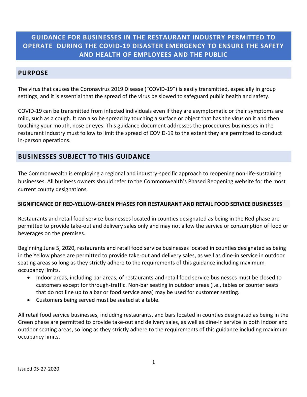 Restaurant Guidelines | | lancasteronline.com