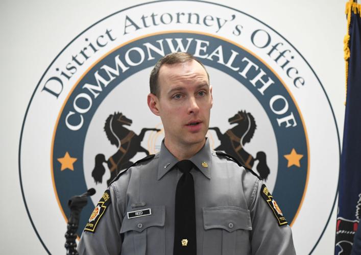 District attorney Heather Adams announces the arrest in Maryann ...