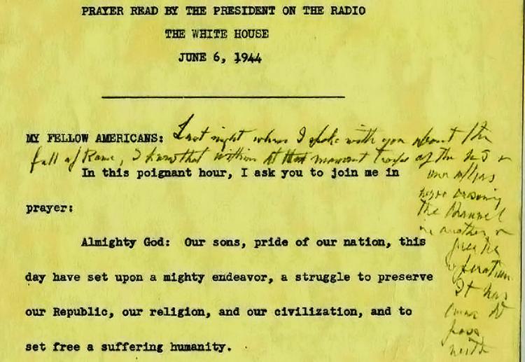 FDR’s D-Day prayer is one for the ages | Faith & Values ...