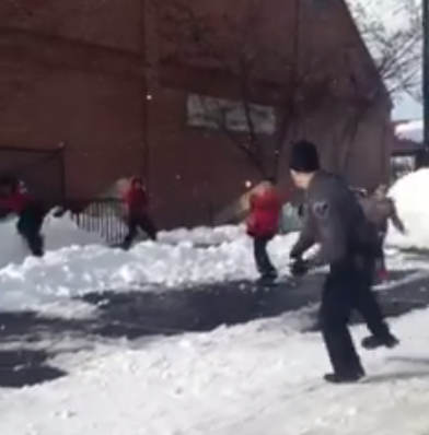WATCH: Lancaster cops and kids have snowball battle | Local News ...