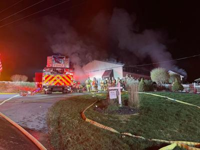 Crews respond to fire at Hess Flooring in Rapho Township Monday night ...