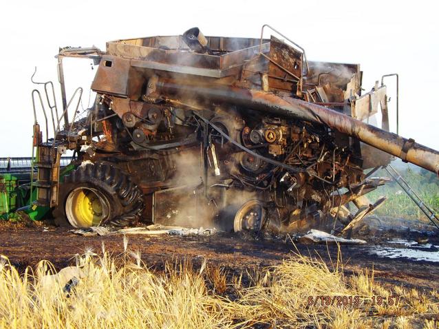 Combine catches fire in Drumore Twp. field, sparks brushfire | News ...