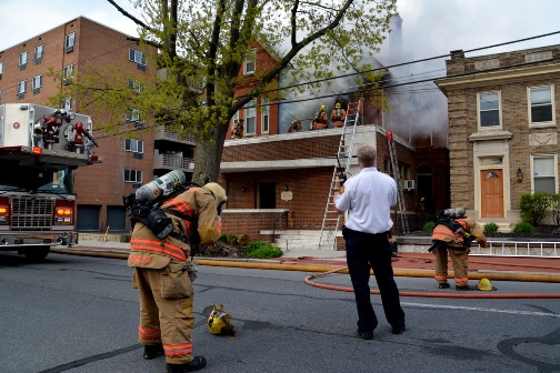 Crews battle fire at Lancaster apartment building | Local News ...