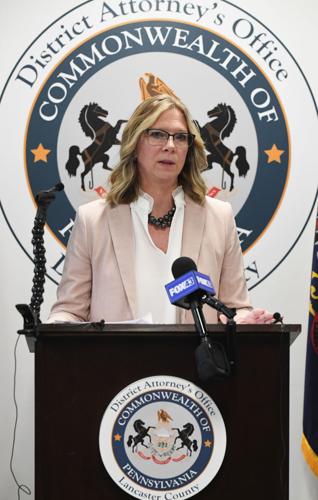 District attorney Heather Adams announces the arrest in Maryann ...