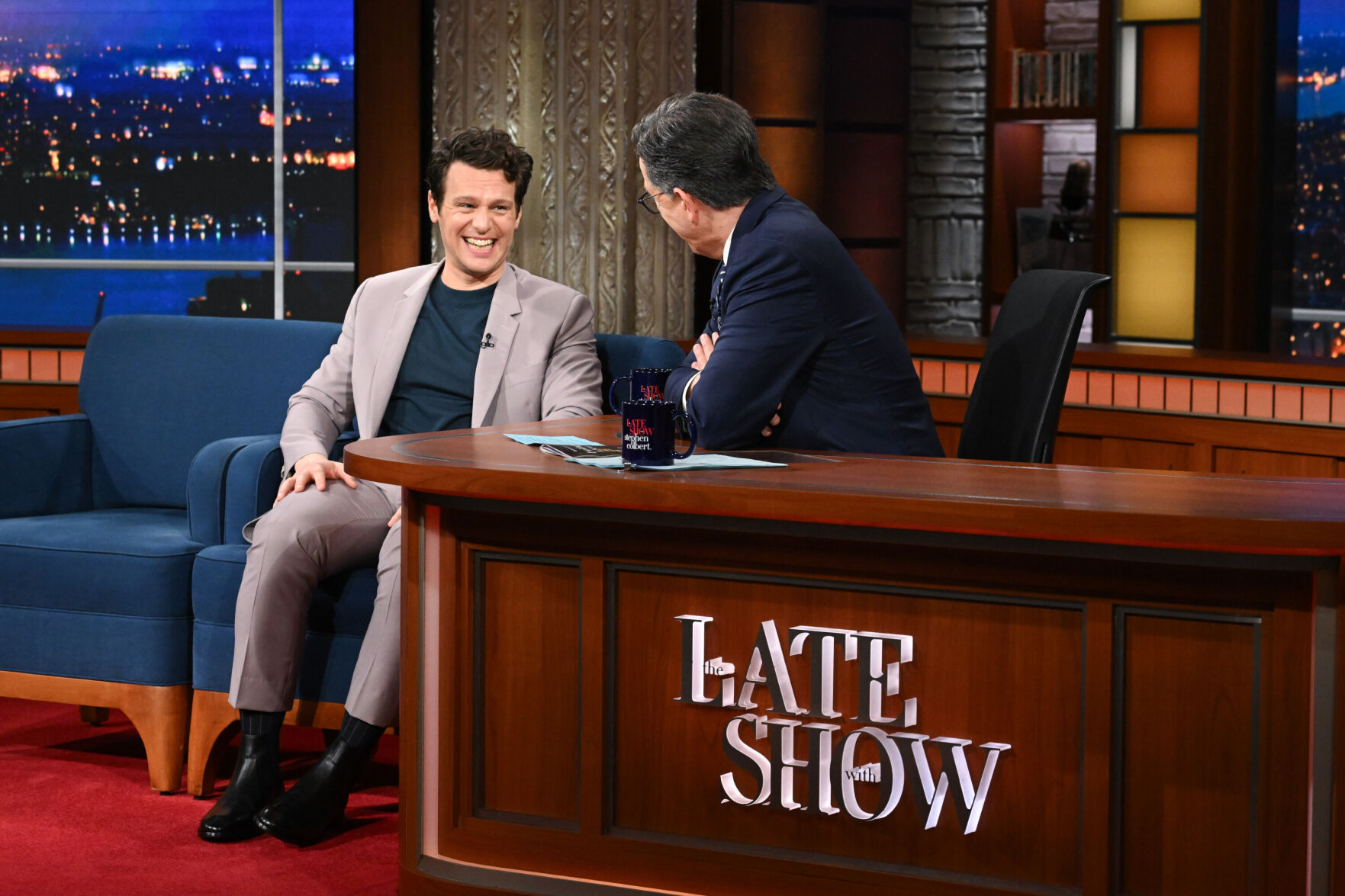 Jonathan Groff talked about his new Broadway show on Stephen Colbert's ...