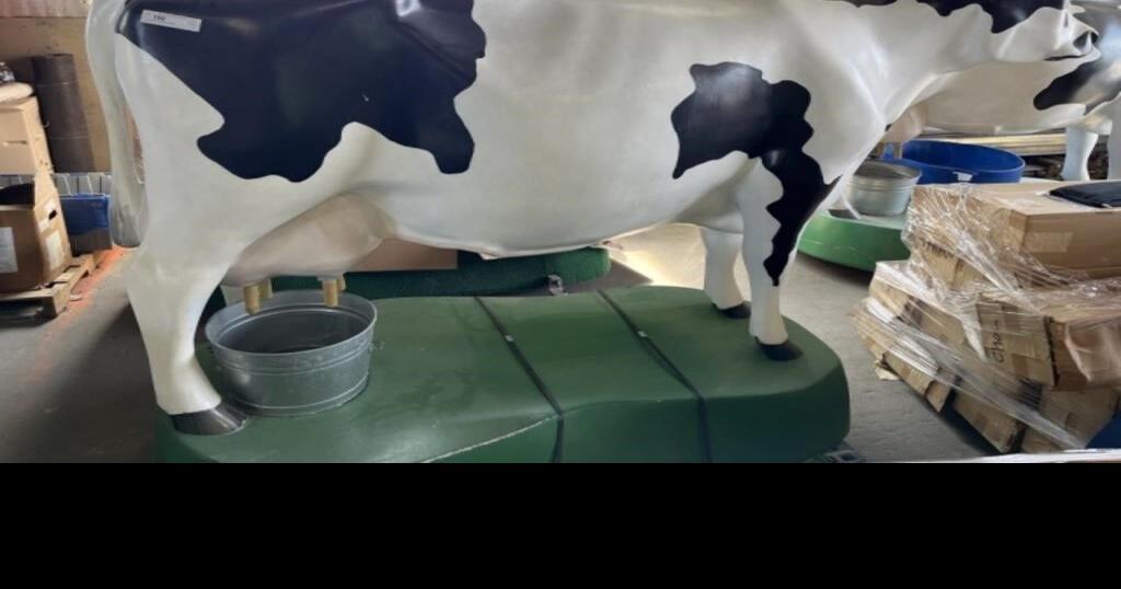 This life-sized cow milking simulator could be yours; Hess Auction ...