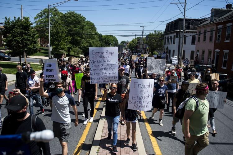 Hundreds protest in Lancaster city Saturday following George Floyd's ...