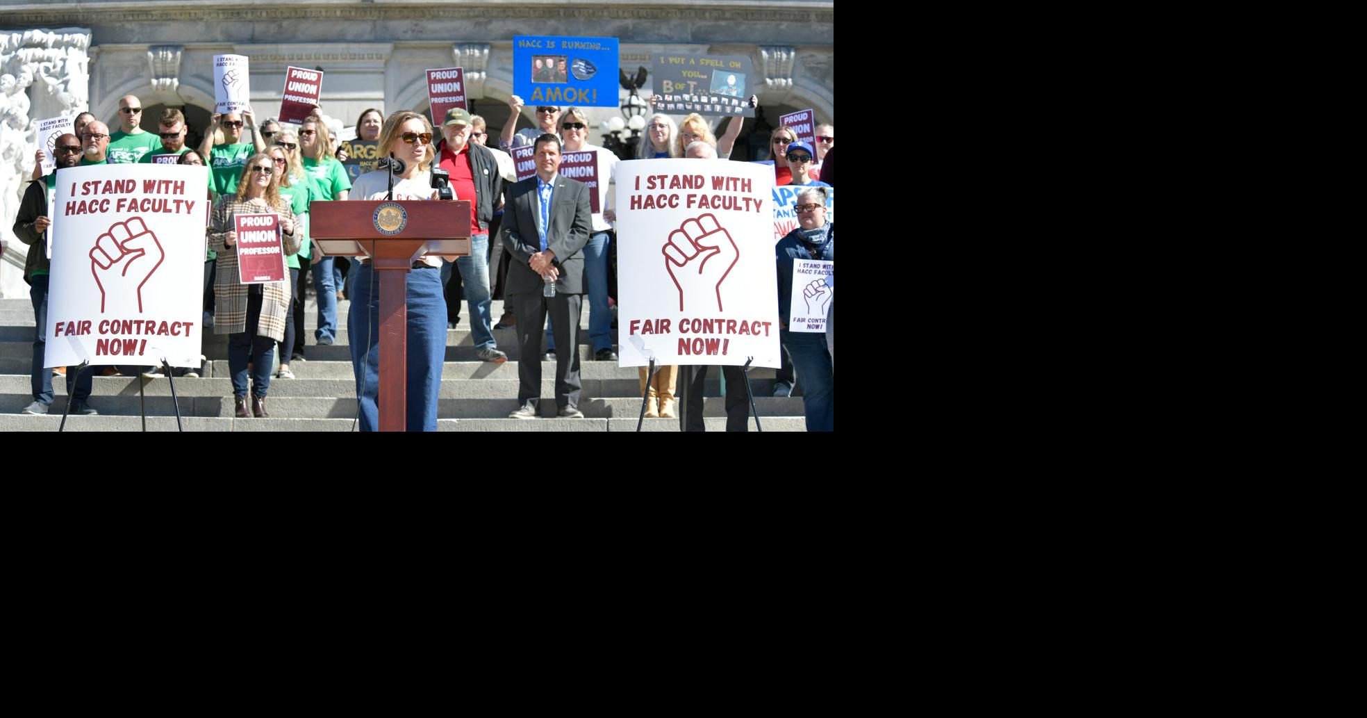 HACC faculty rally at Pa. capitol against administration’s anti-union ...