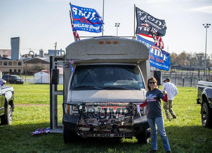 Trump supporters rally for president, law enforcement with 66-mile ...