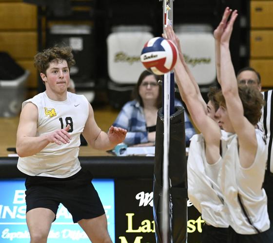 Manheim Central vs. Lancaster Mennonite - L-L League boys volleyball [photos] | Boys' volleyball ...