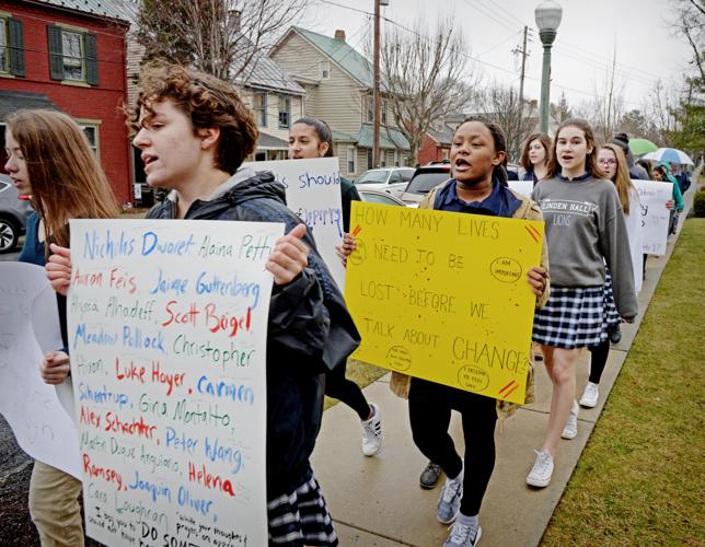 Linden Hall students, faculty members protest gun violence in the wake ...