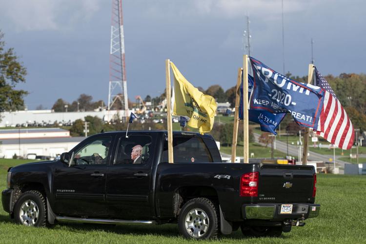 Trump supporters rally for president, law enforcement with 66-mile ...