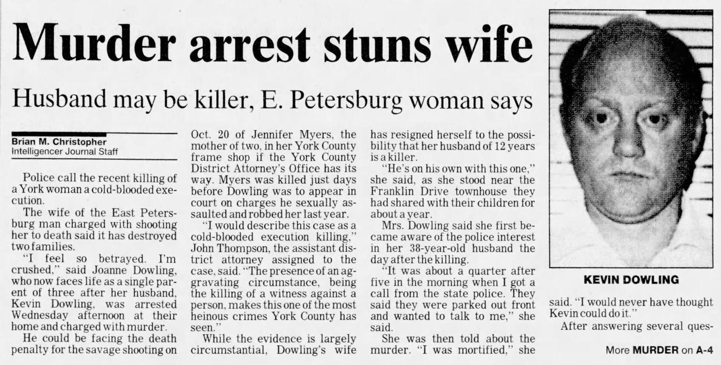 The 1997 Jennifer Myers murder: a look at Lancaster headlines from the ...