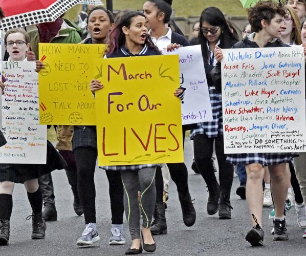 Linden Hall students, faculty members protest gun violence in the wake ...