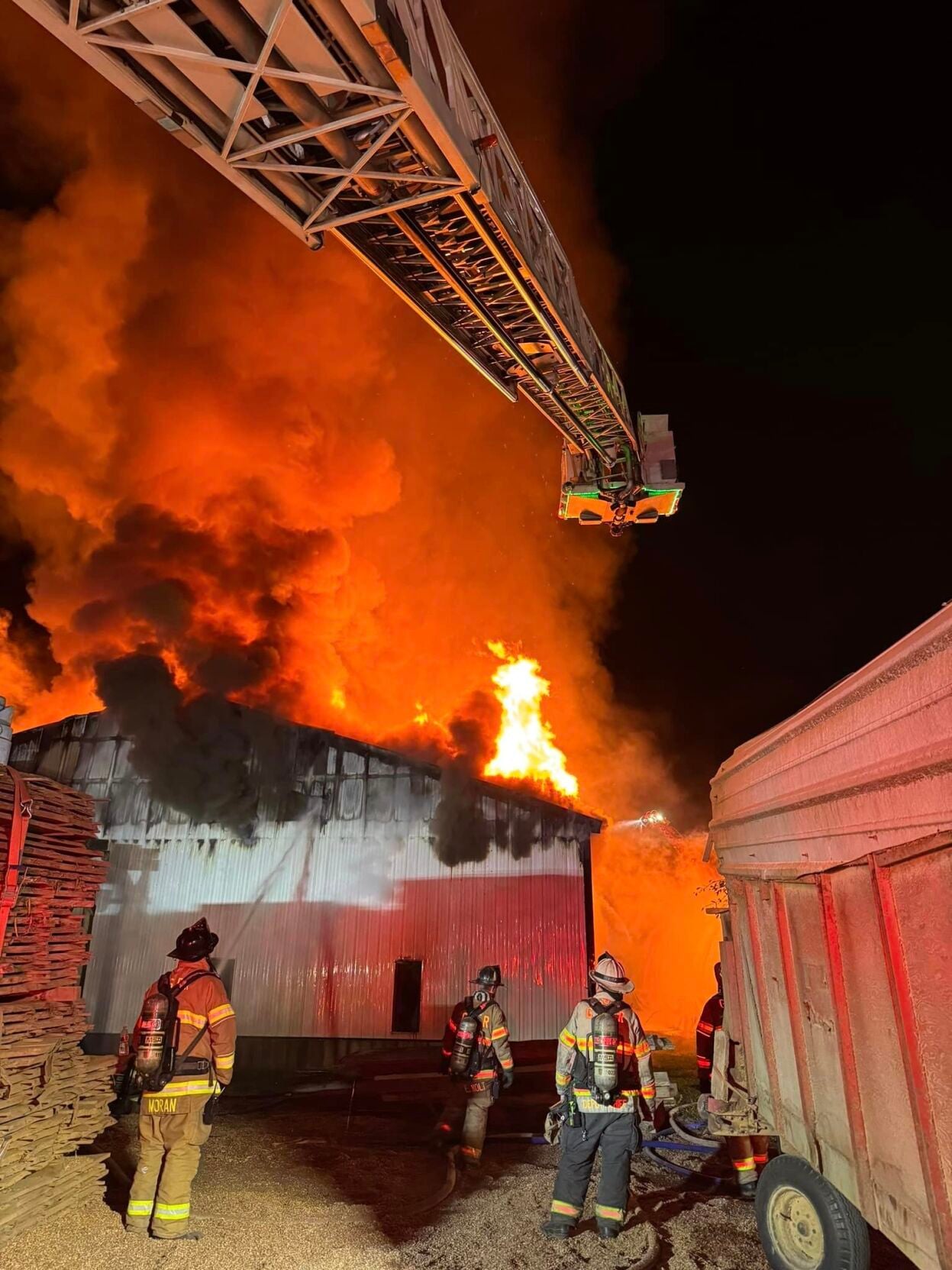 Firefighters from three counties fight early morning barn fire in ...
