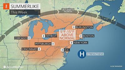 Sunshine, heat and thunderstorms to linger through Sunday, then cloudy ...