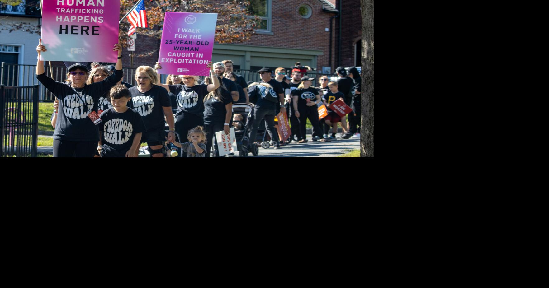 Hundreds walk to raise awareness of human trafficking in downtown ...