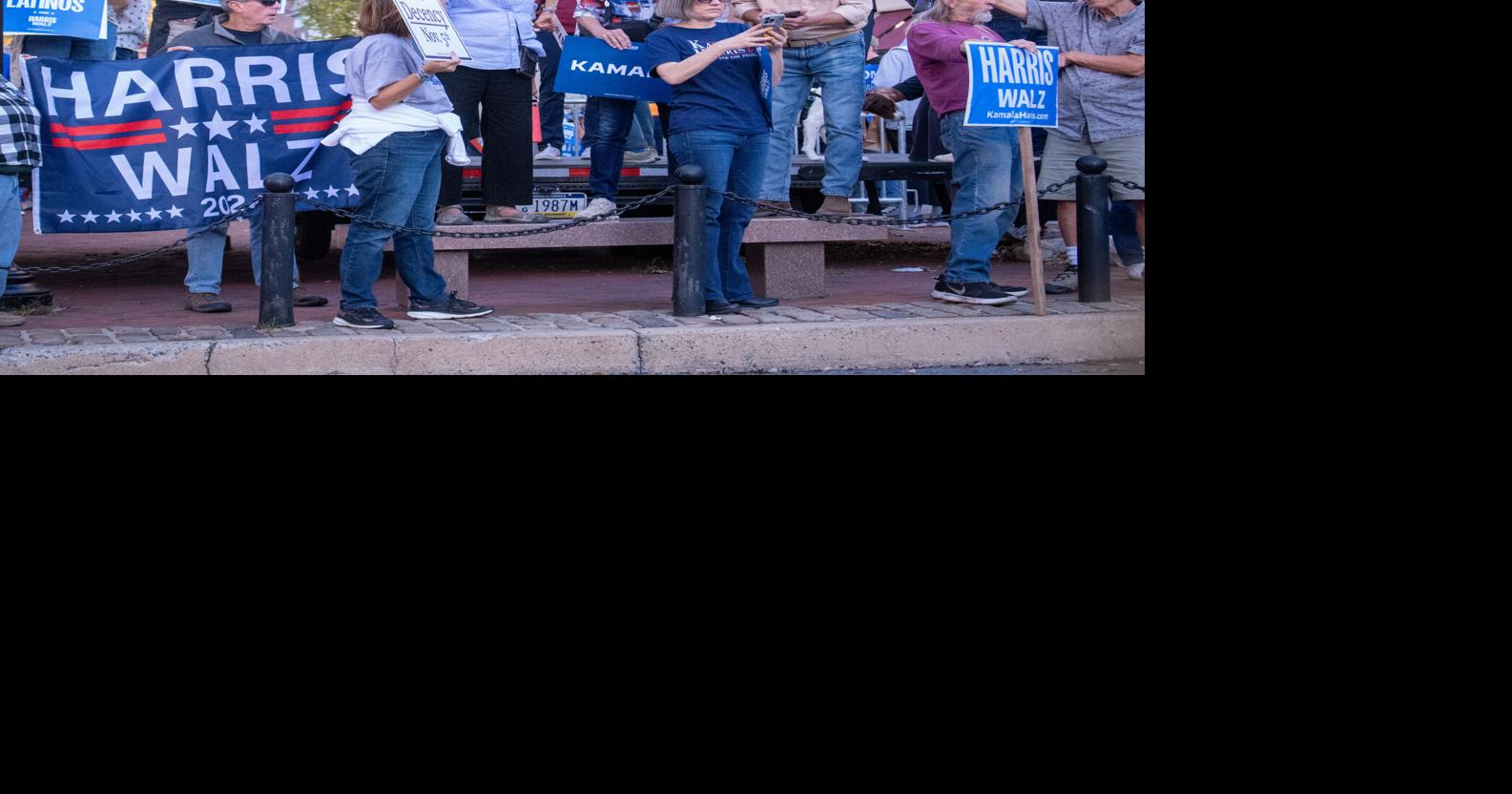 'He's totally unqualified': Local Democrats protest former President ...