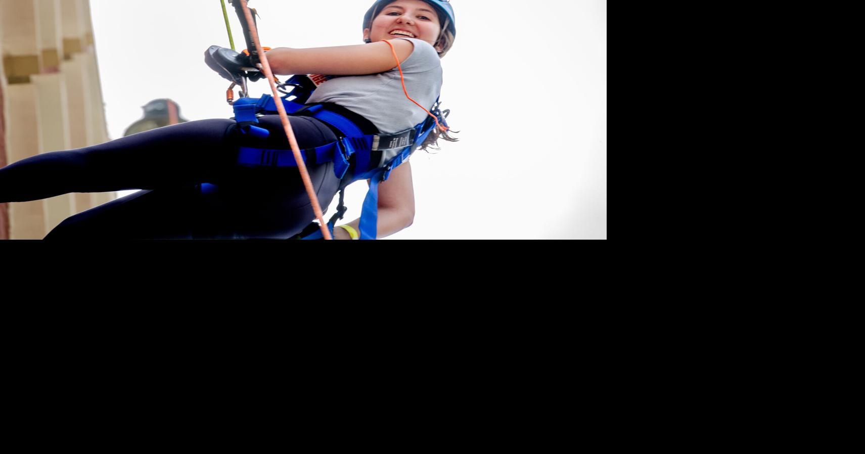 Rookie rappeller takes the plunge at VisionCorps’ fifth annual Eye Drop ...