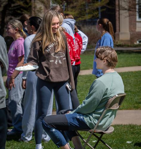 Members of Chi Phi fraternity and Chi Omega sorority, at Franklin ...