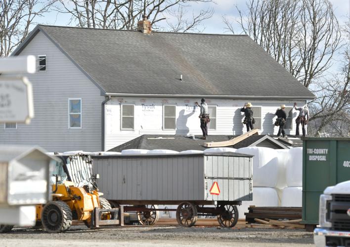 Starting again: Residents help to rebuild barn destroyed by fire in ...