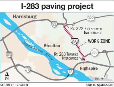I-283 roadwork around Harrisburg beginning Sunday | Local News ...