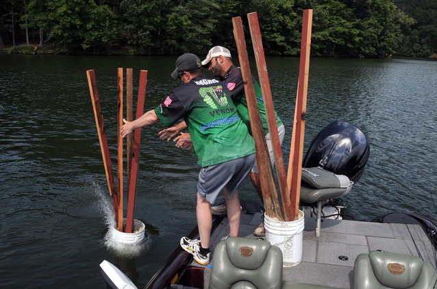 Structures sunk at Muddy Run to boost aquatic life | News ...