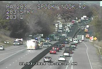 Route 283 East reopens after 3-vehicle crash with fire | Local News ...